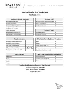 Itemized-Deduction-Worksheet-2021 - Sparrow & Co.
