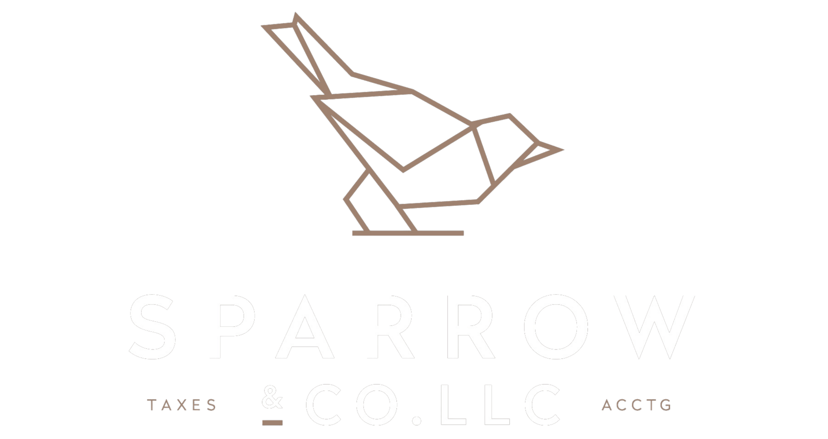 Transparent Stacked White Letters - Sparrow & Co.